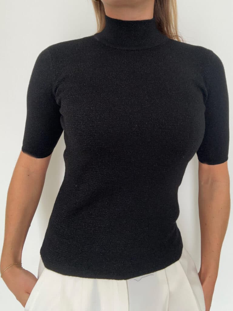 EST'Nikole Top LUREX 24 Black on Black Lurex | EST'SEVEN